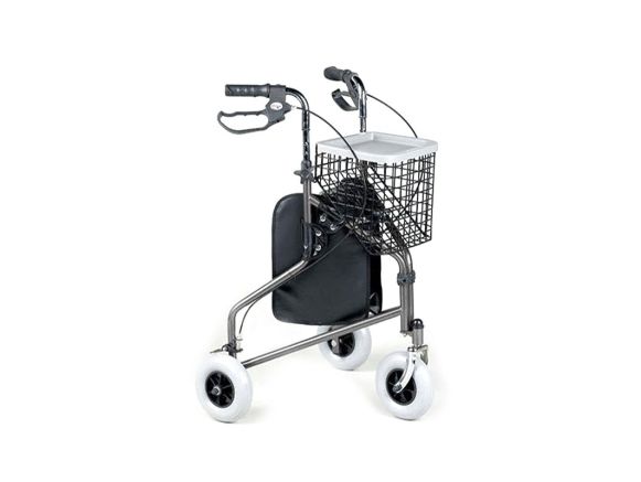 Déambulateur 3 roues en acier avec sac et panier Days®